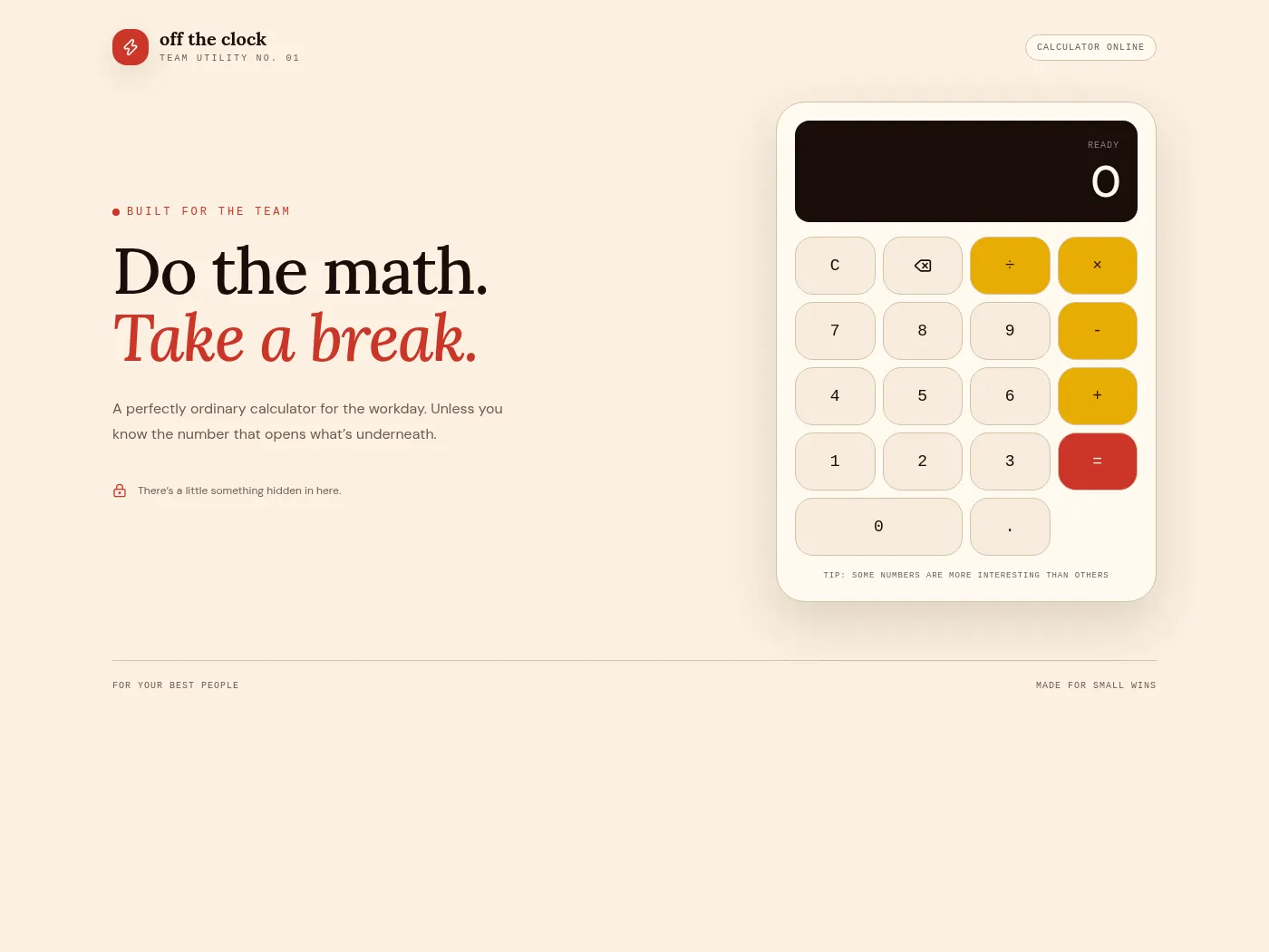 Secret Games Calculator