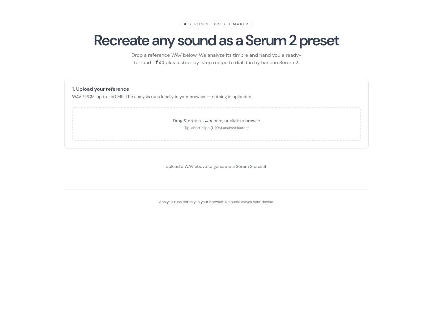 Serum Sound Preset Maker