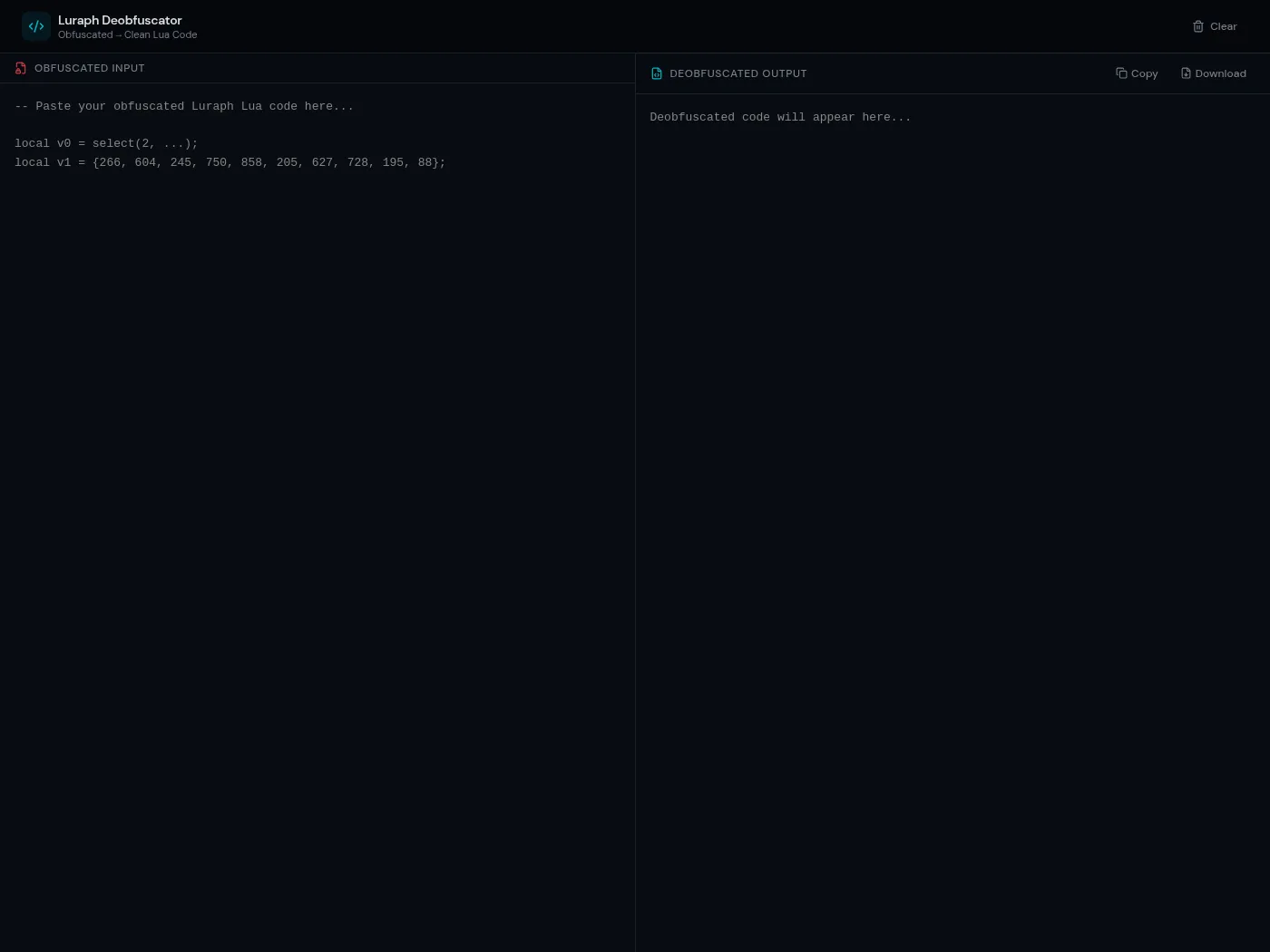 Luraph Deobfuscator Tool