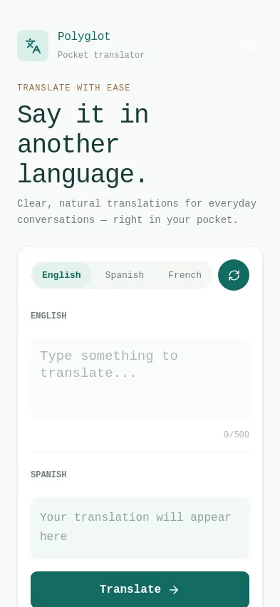 Polyglot Pocket Translator