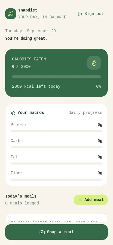 SnapDiet AI Tracker