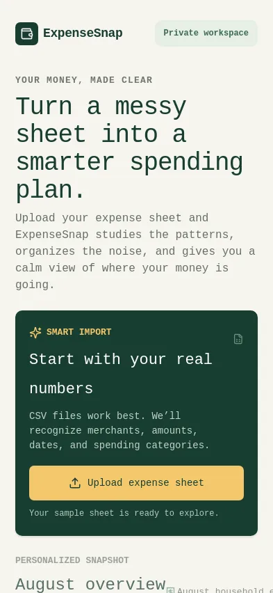 ExpenseSnap Tracker