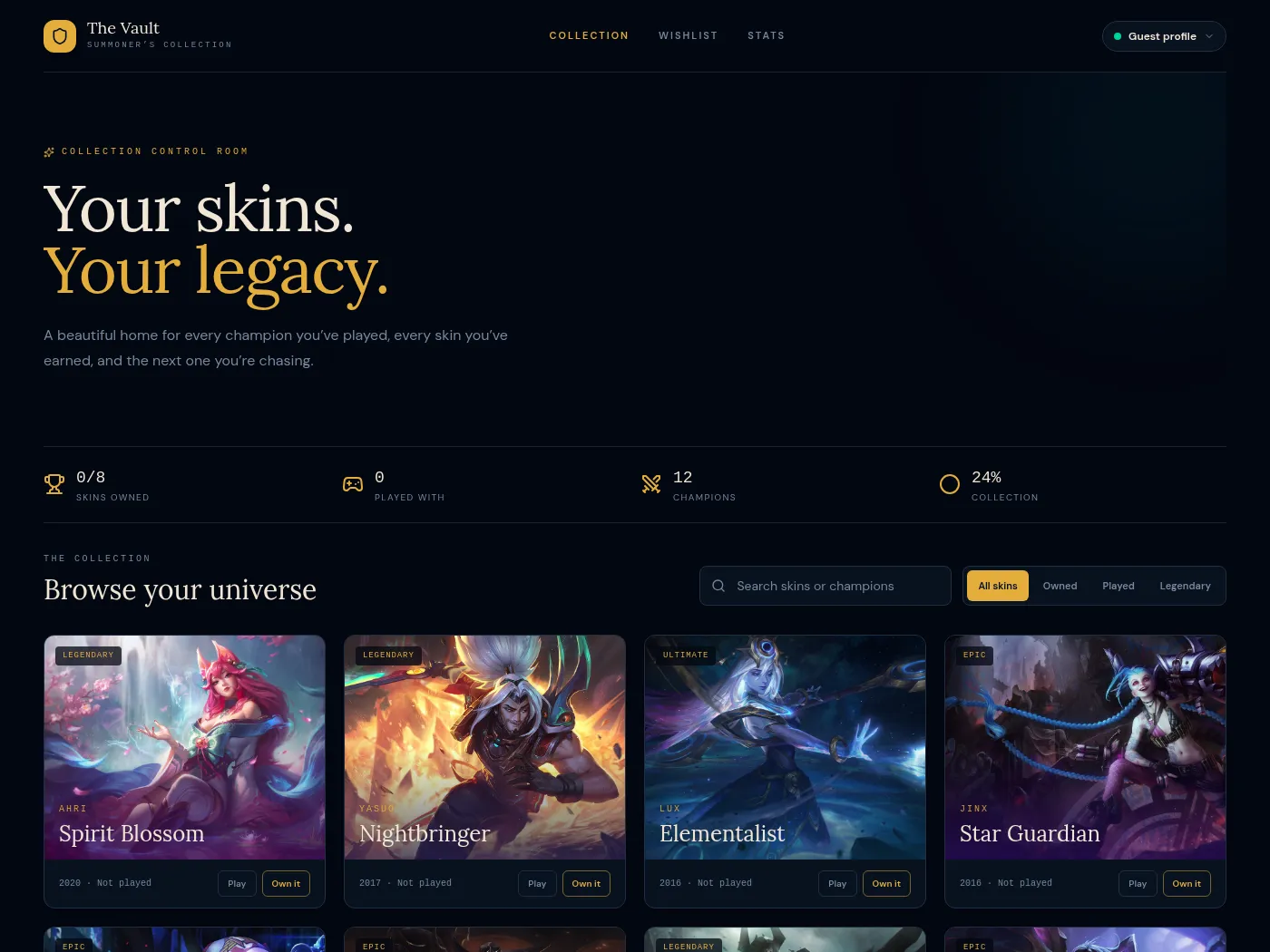 LoL Skin Tracker