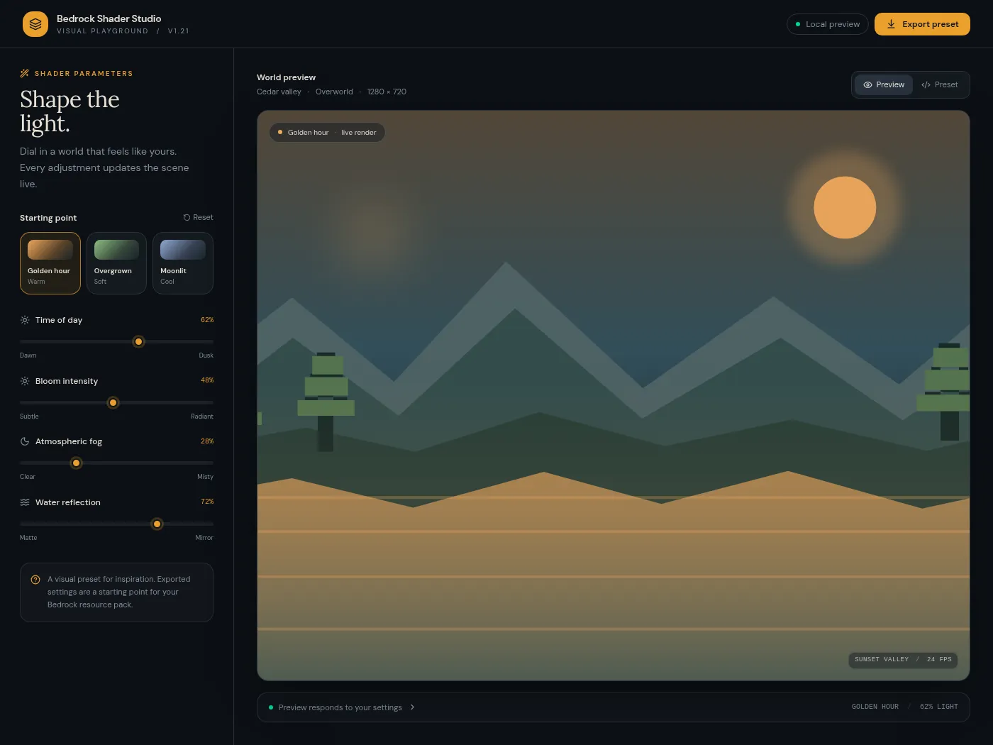 Bedrock Shader Studio