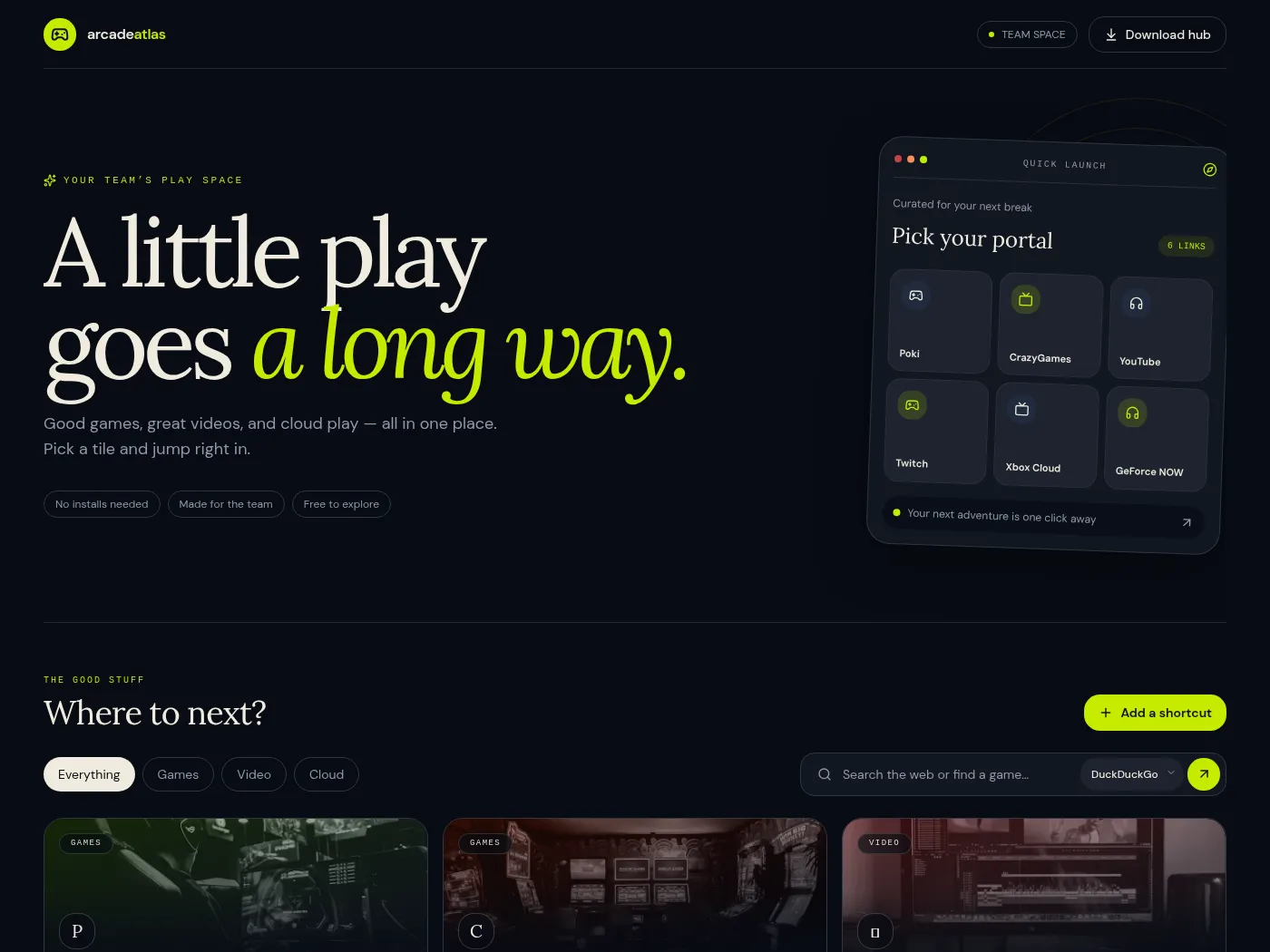Game & Media Hub