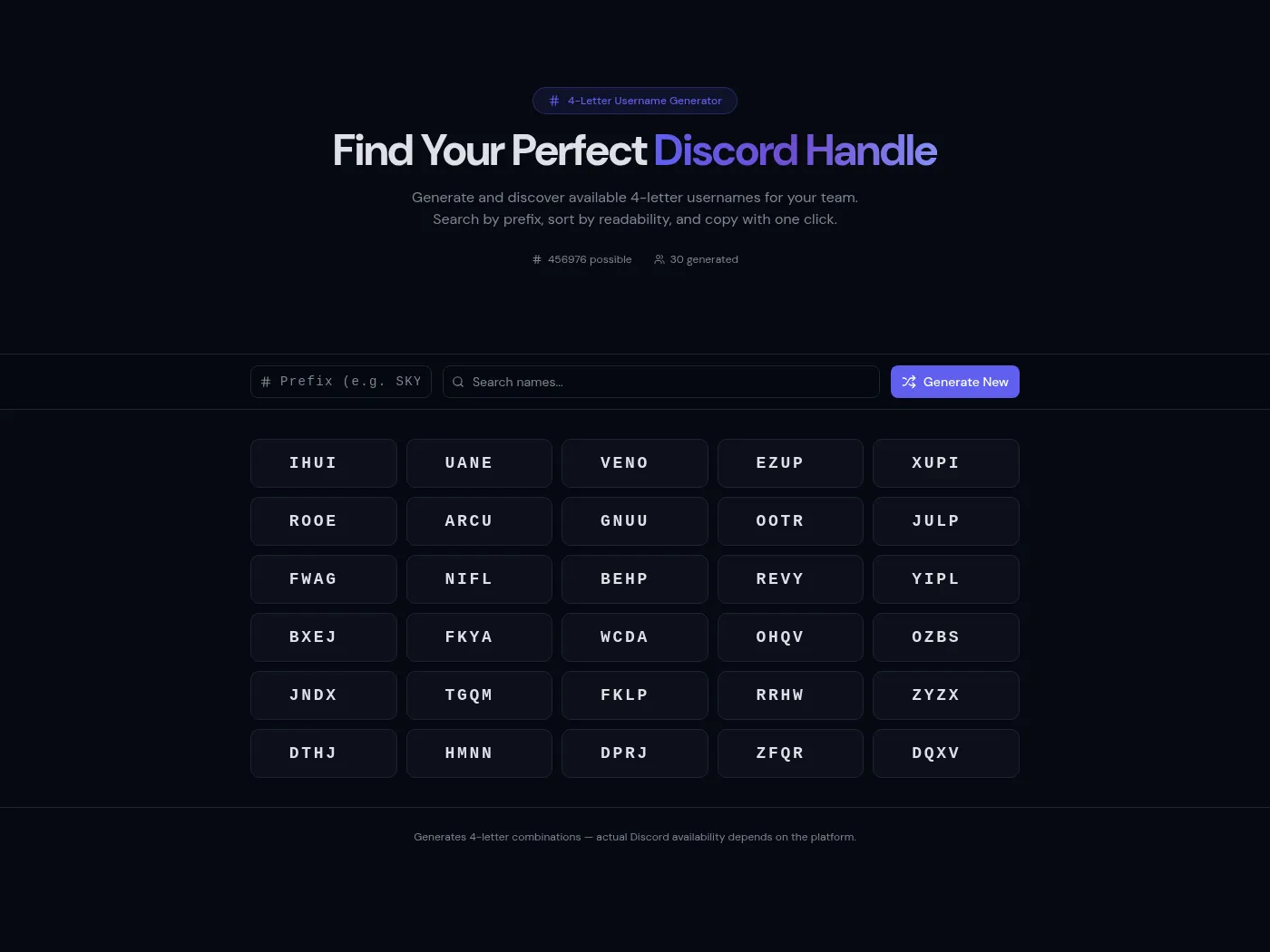 Discord Name Finder
