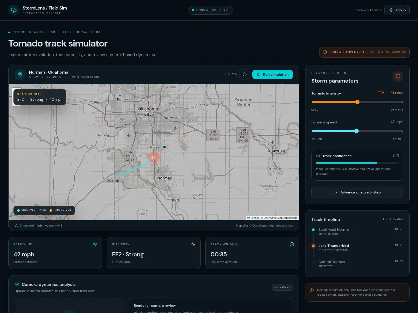 StormLens AI Simulator