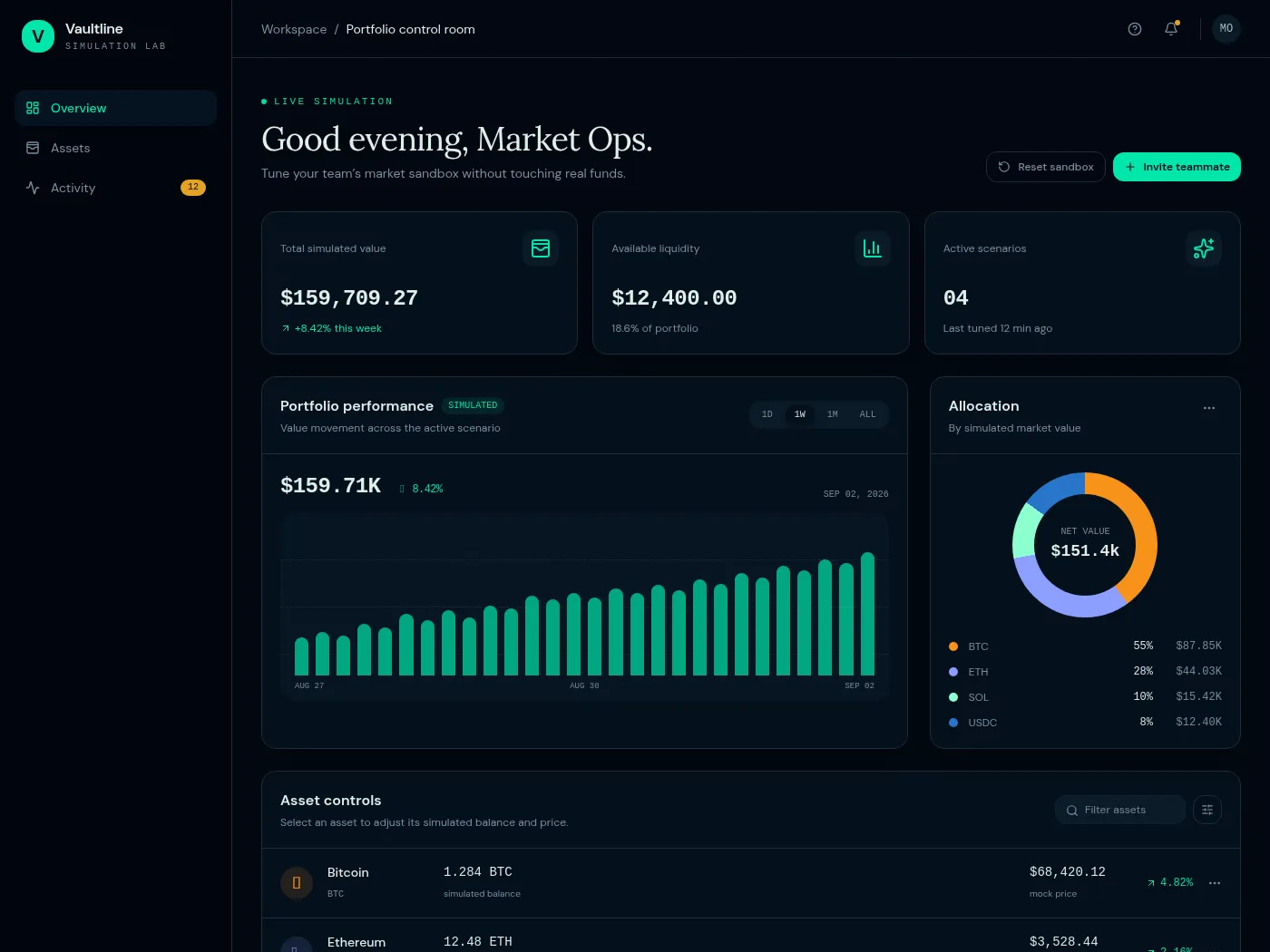 Mock Crypto Wallet