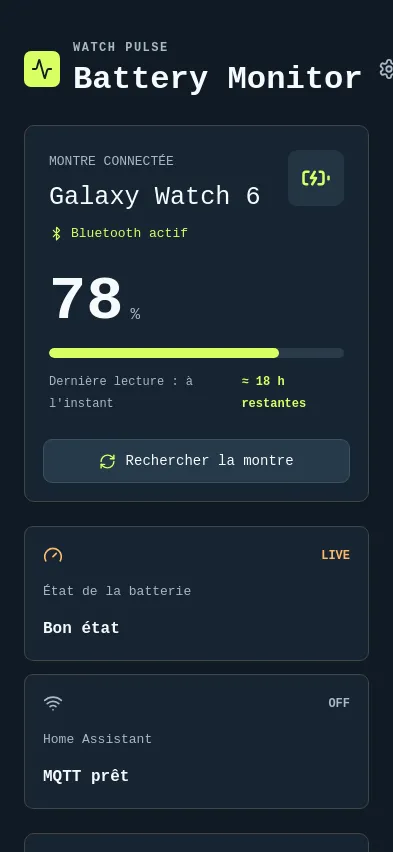 Watch Battery Monitor