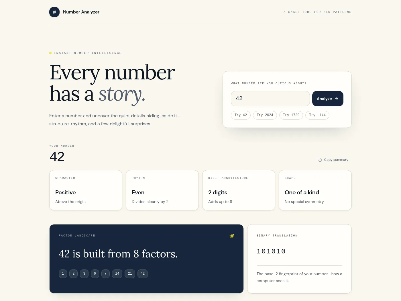 Number Analyzer