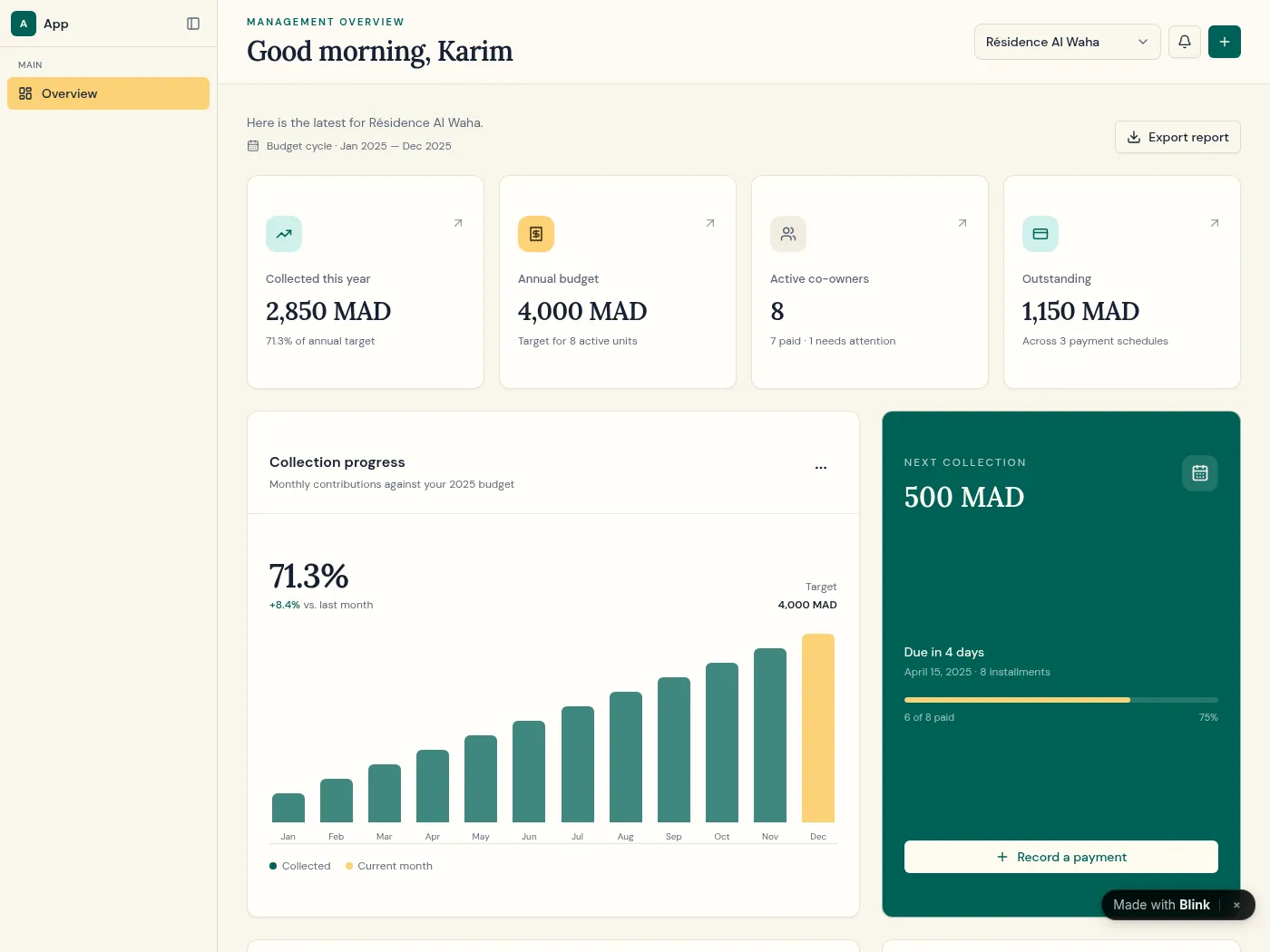 React Dashboard Hub