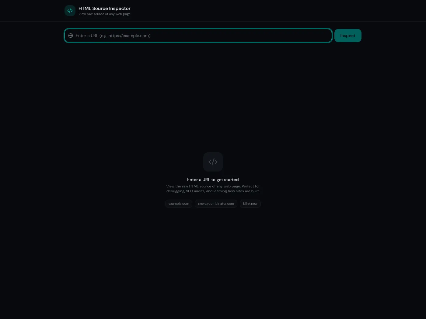 HTML Source Inspector