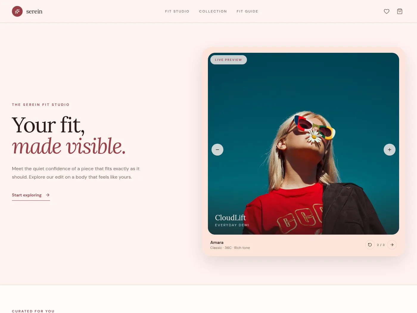 Lingerie Fit Previewer