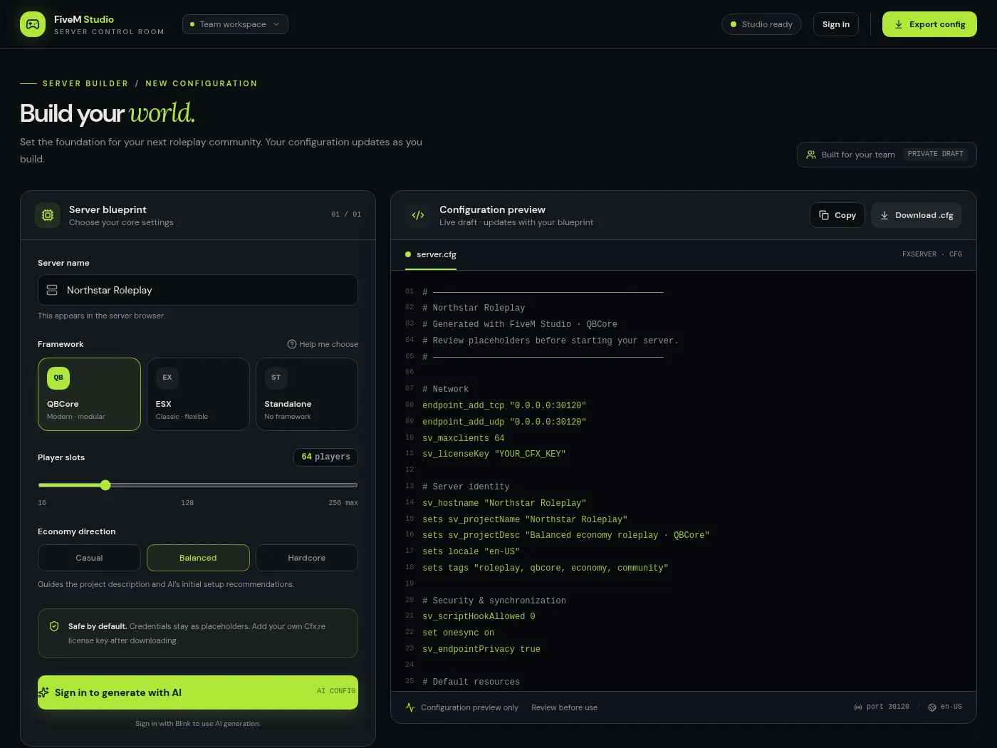 AI FiveM Server Creator