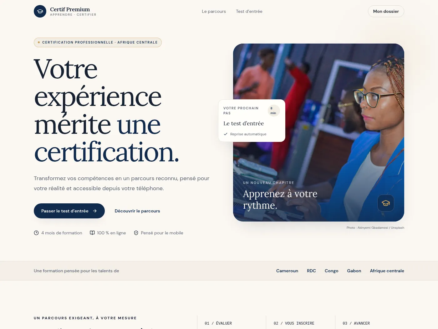 Certif Premium Plateforme