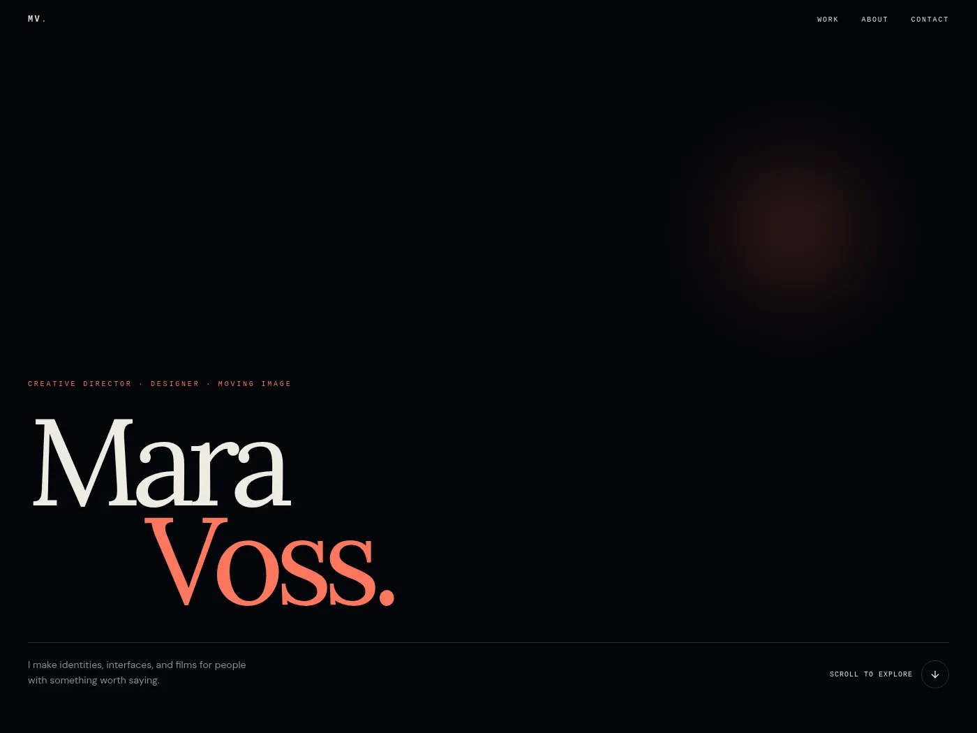 Cinematic Portfolio Site