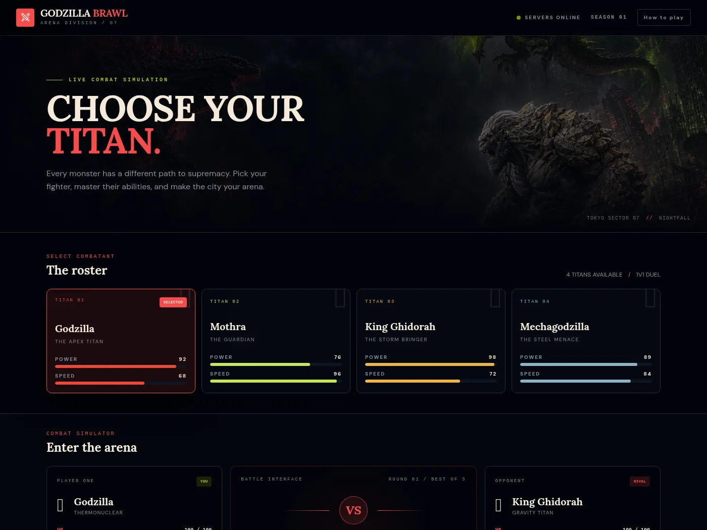 Godzilla Brawl Arena