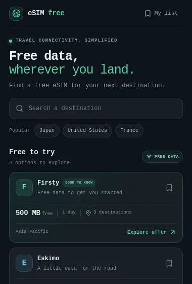 eSIM Free Finder