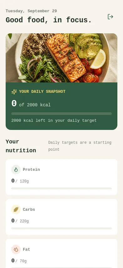 SnapMeal Nutrition Tracker