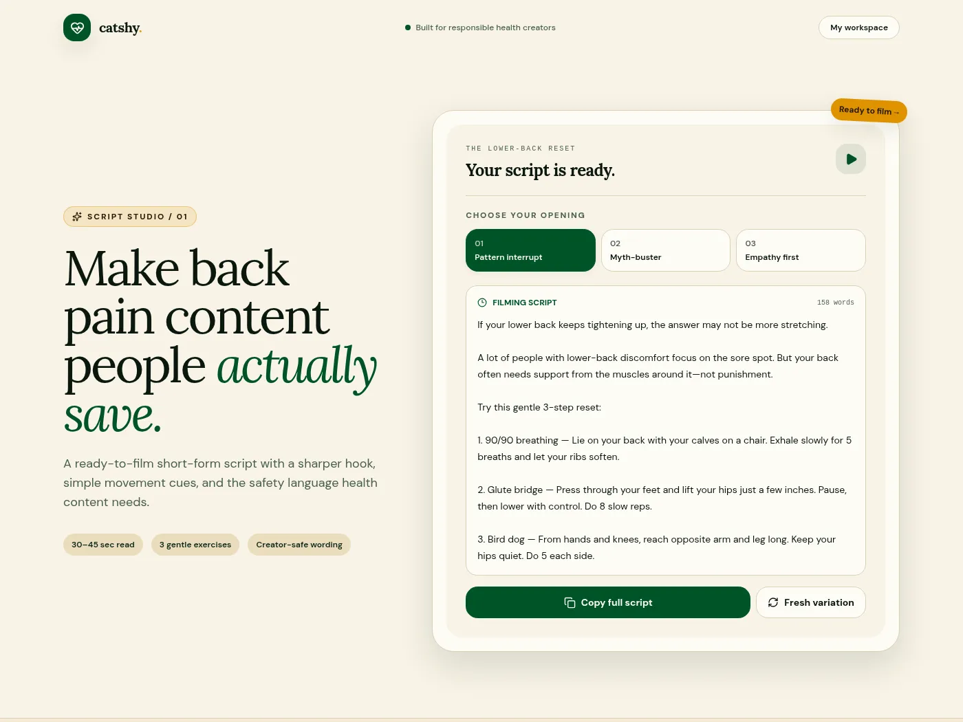 Catshy Script Builder