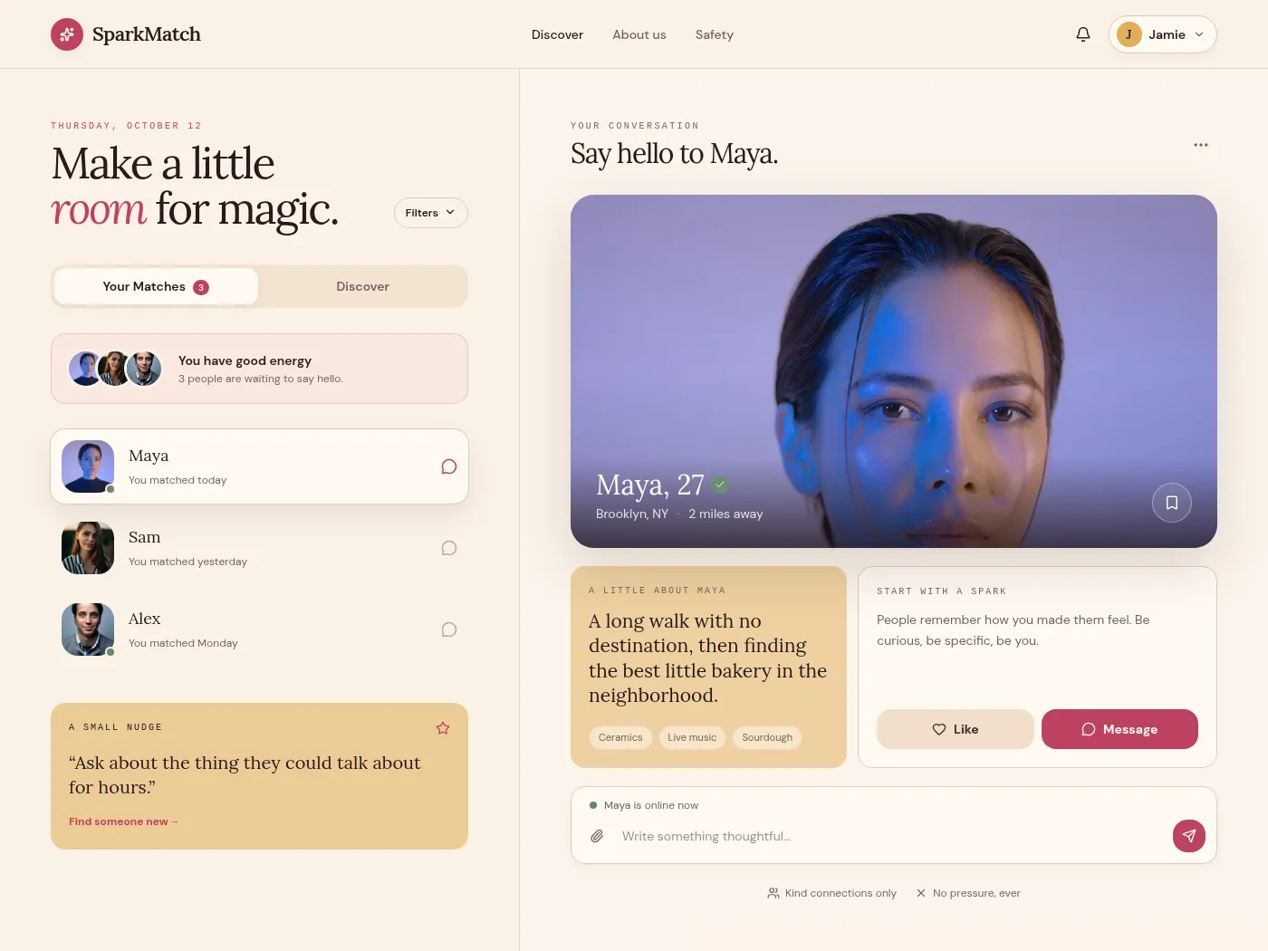 SparkMatch Dating Platform