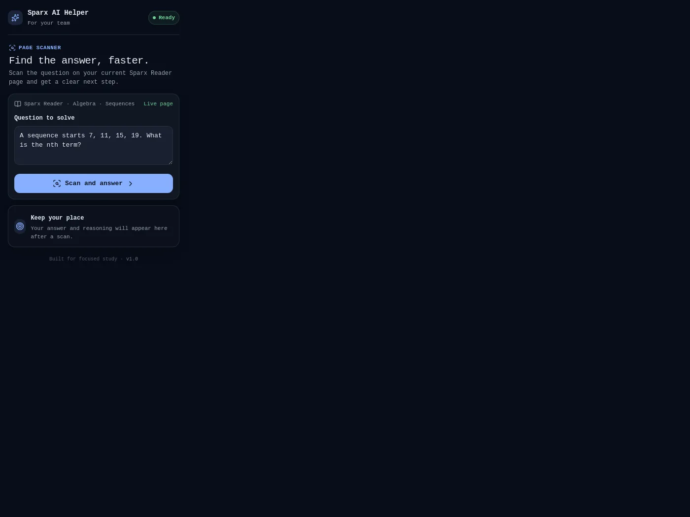 Sparx AI Helper