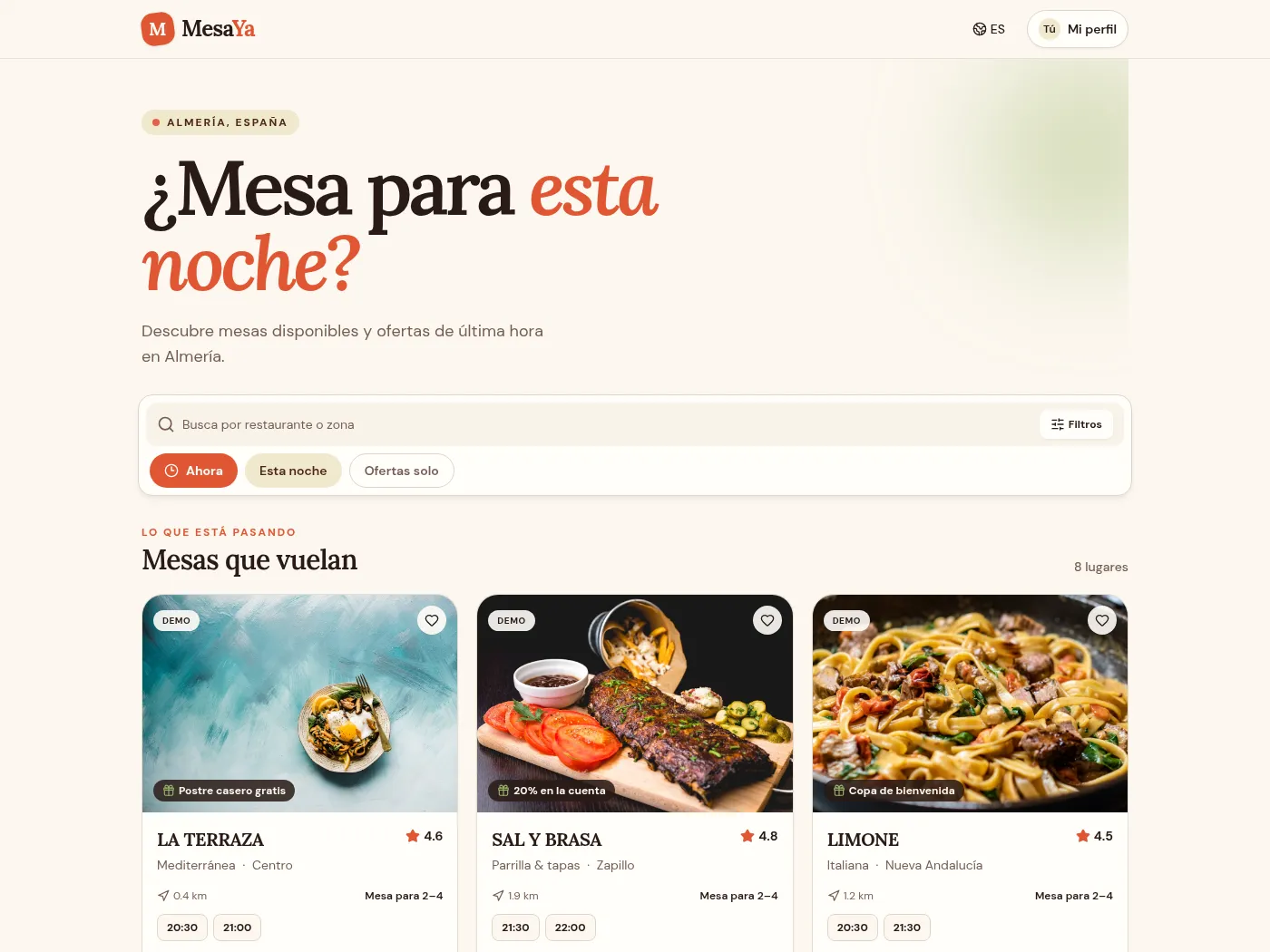 MesaYa Almería App