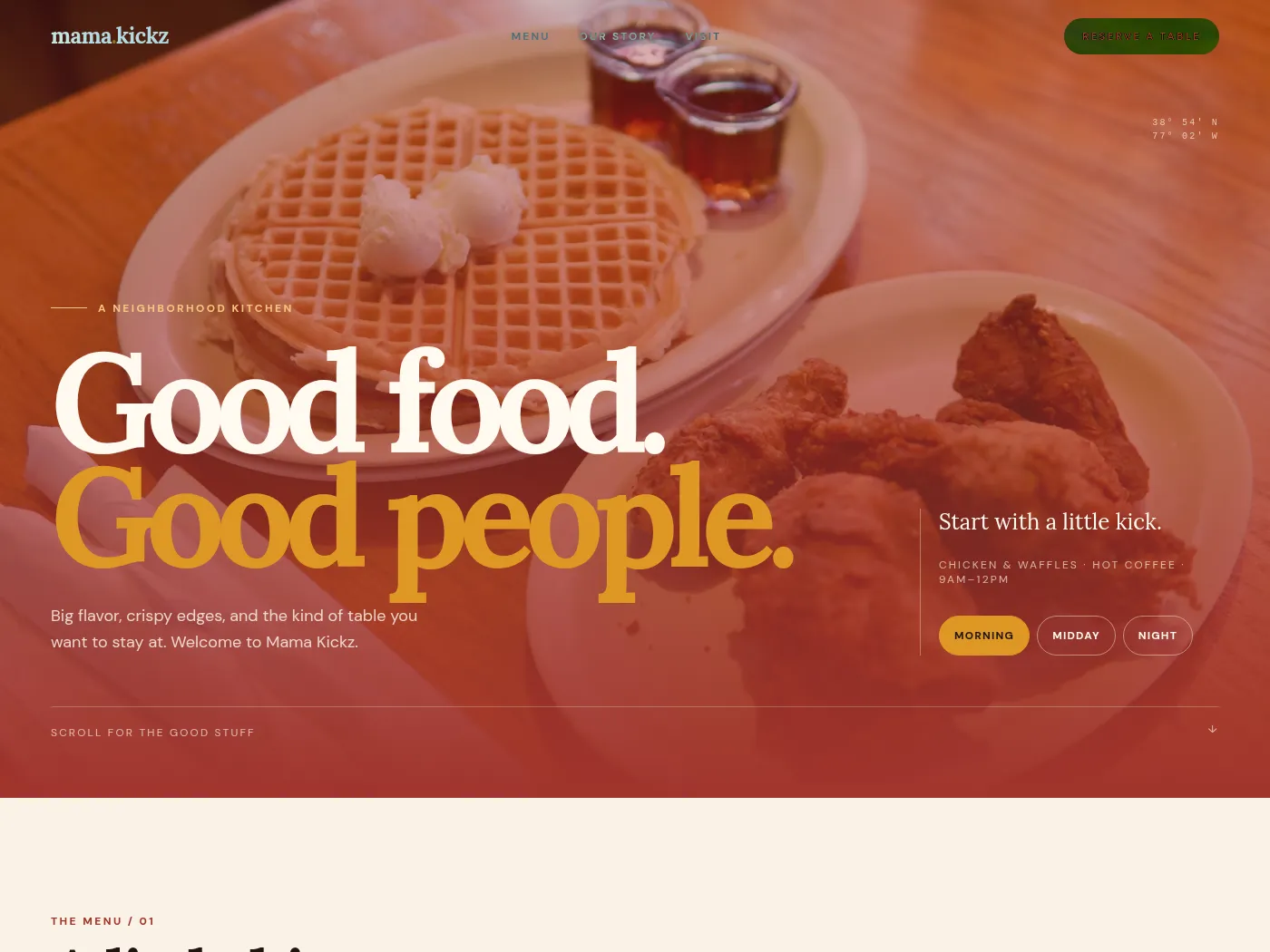 Mama Kickz Restaurant Site