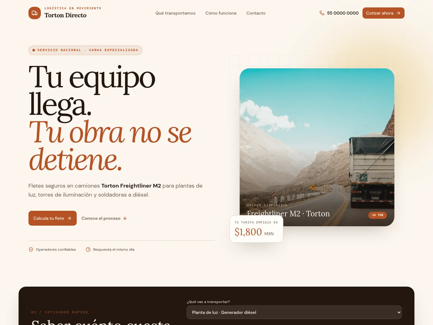 Torton Freight Quote Web
