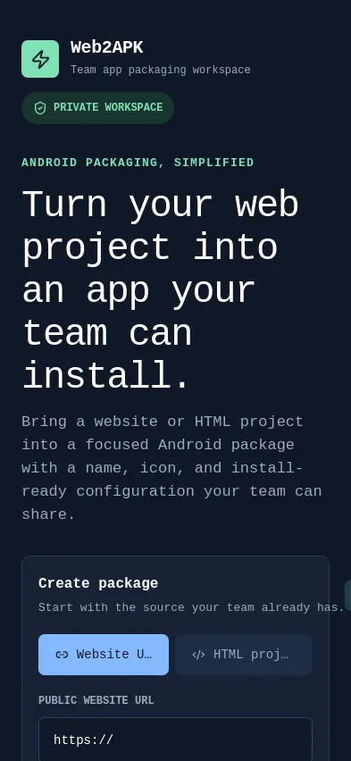 Web2APK Converter