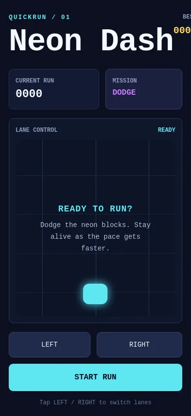 QuickRun Mobile Game