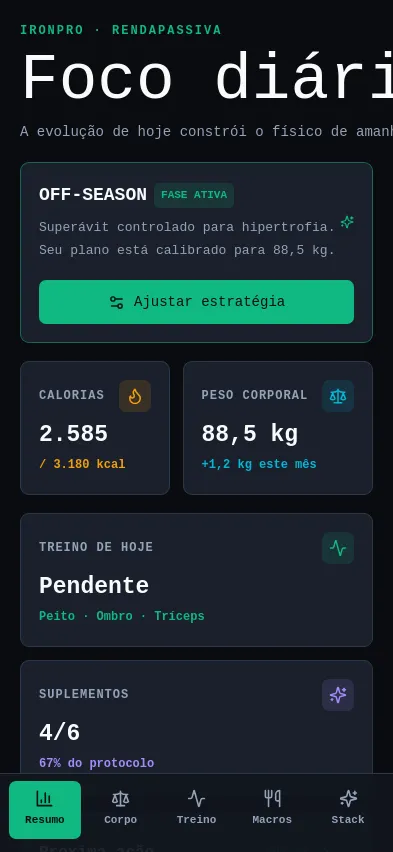 RendaPassiva Fitness Suite