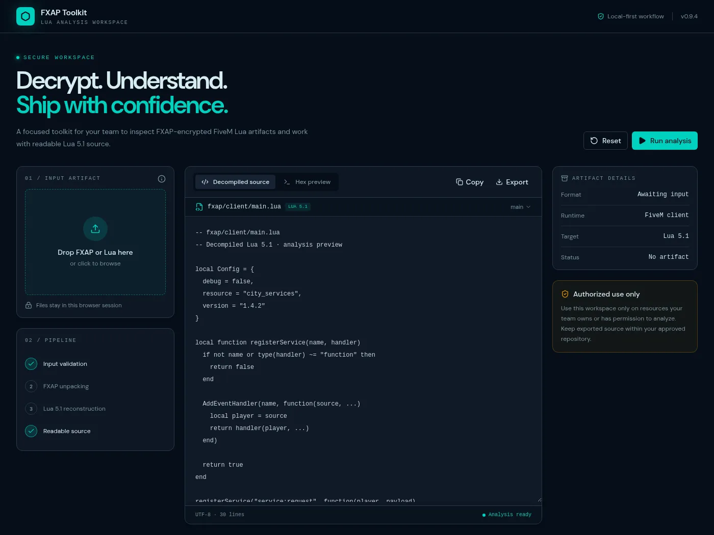 FXAP Lua Decrypt Toolkit