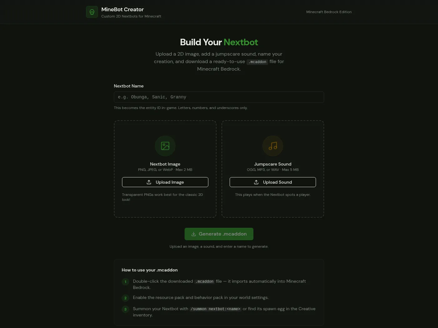 MineBot Creator