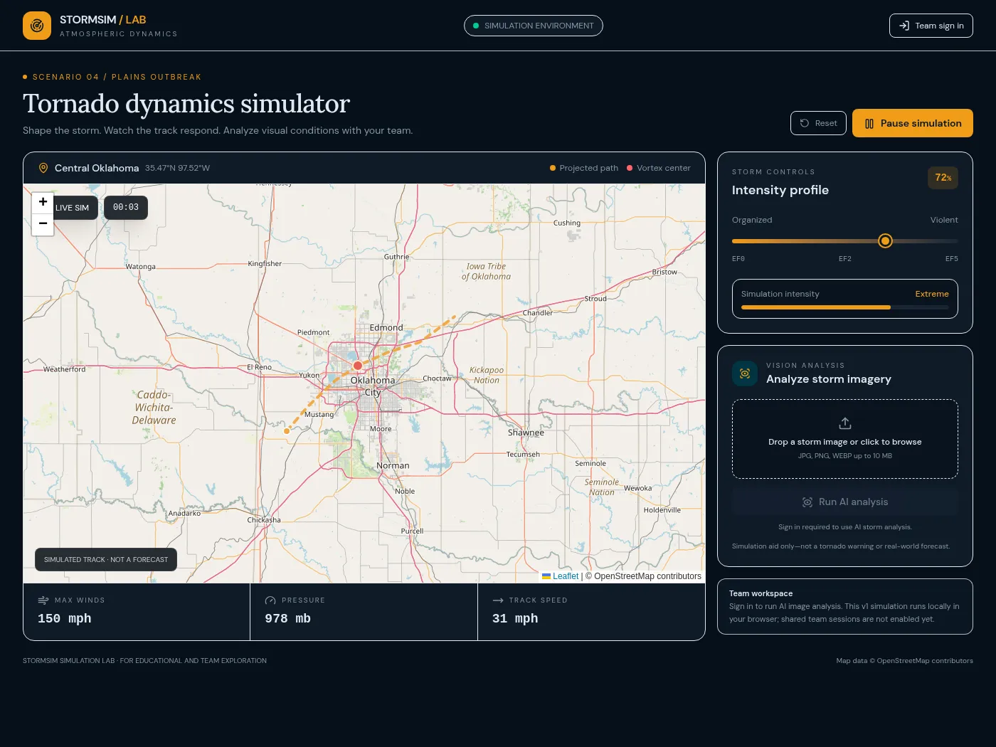 StormSim AI Map