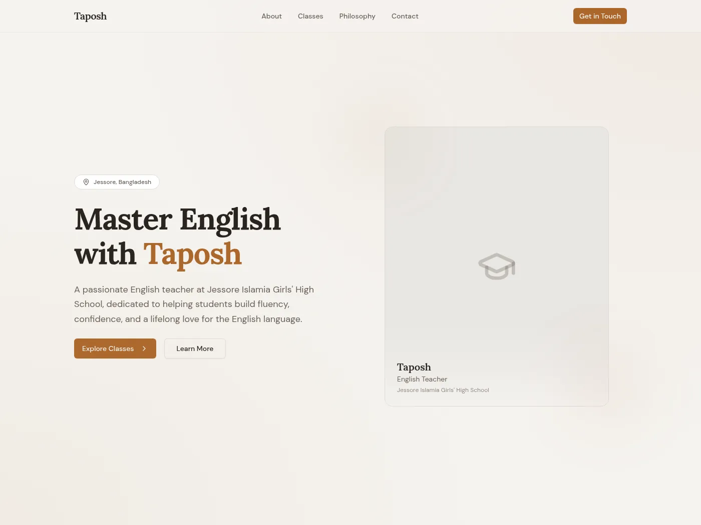 Taposh English Tutor Site
