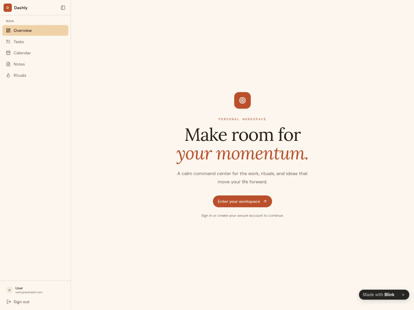 Dashly Personal Dashboard