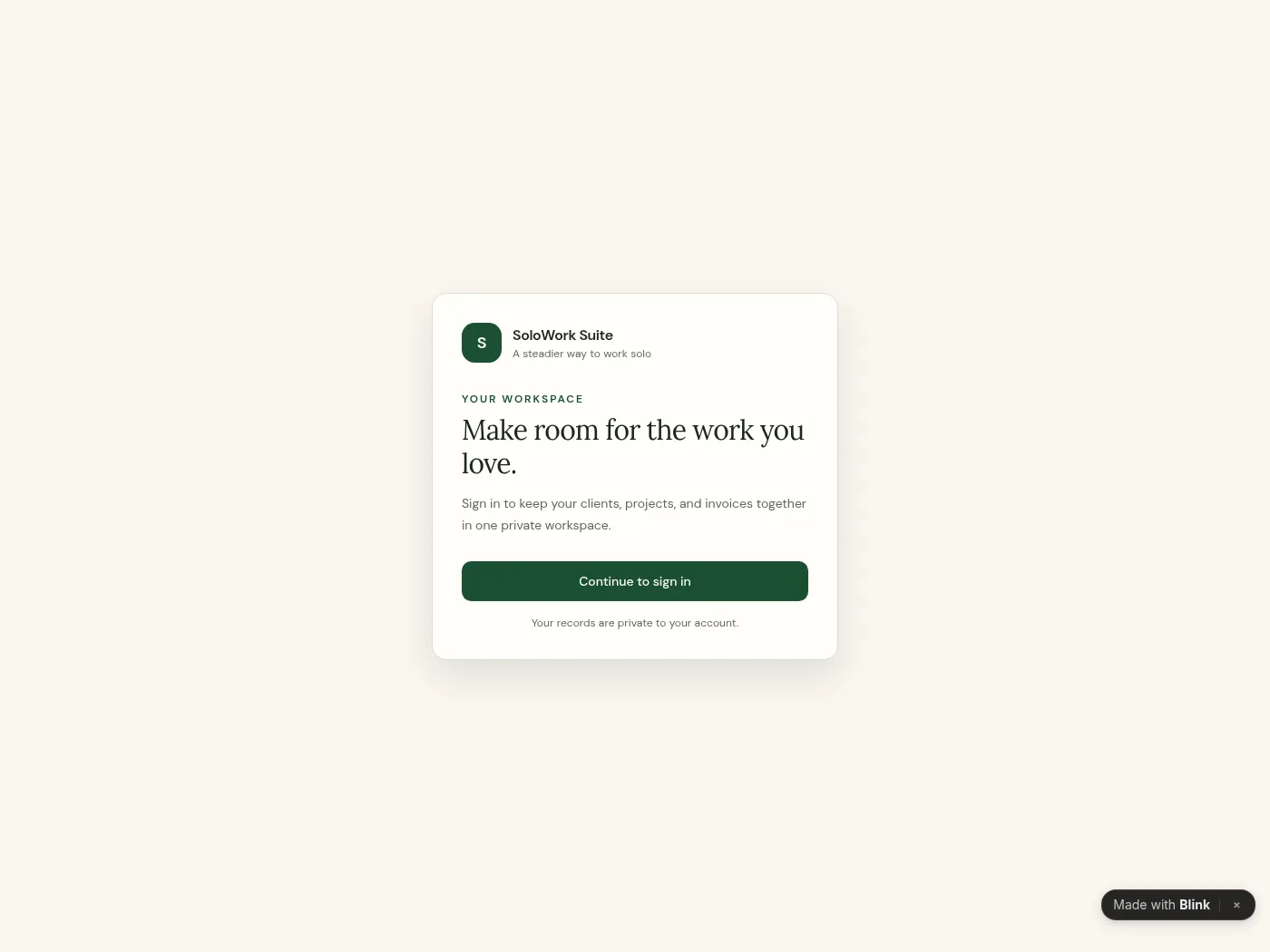 SoloWork Suite