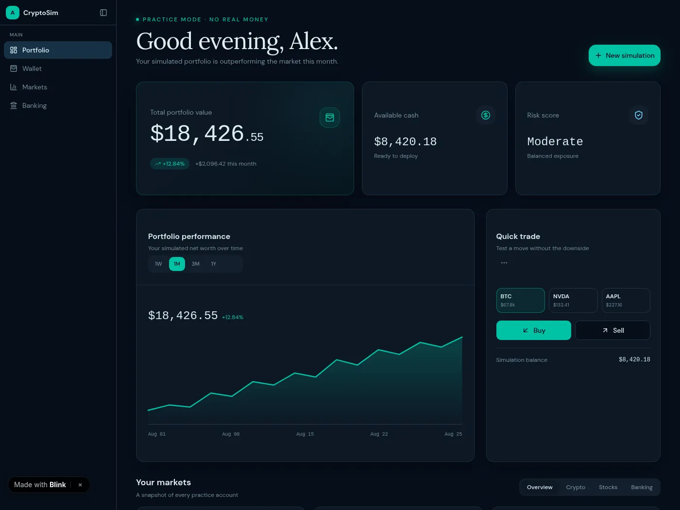 CryptoSim Wallet