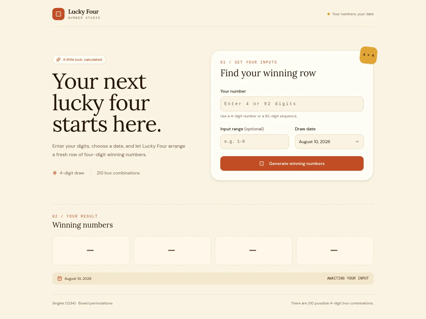 Lotto Number Generator