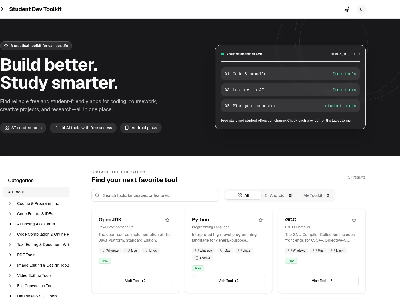 Student Dev Toolkit