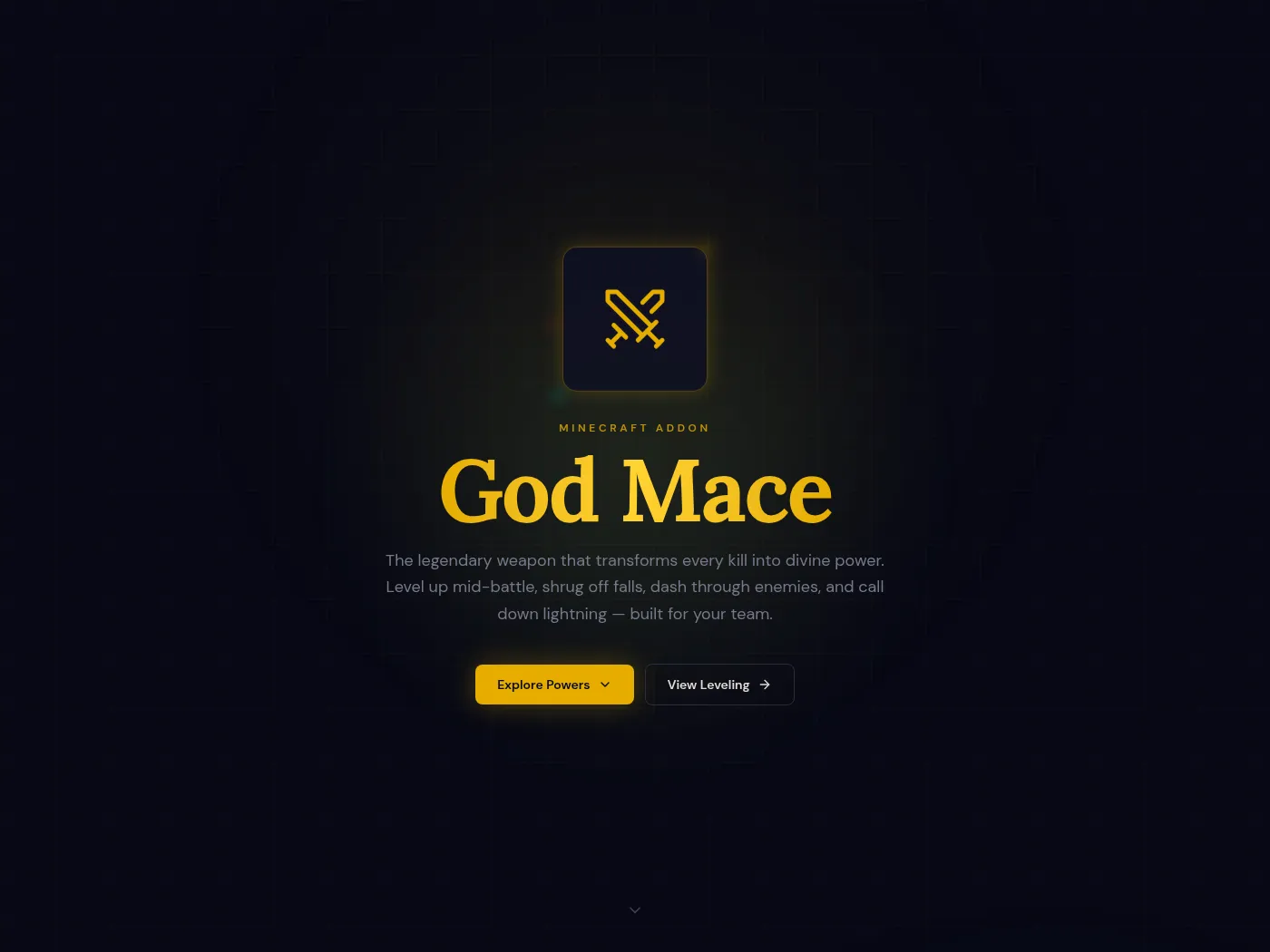 God Mace Minecraft Addon
