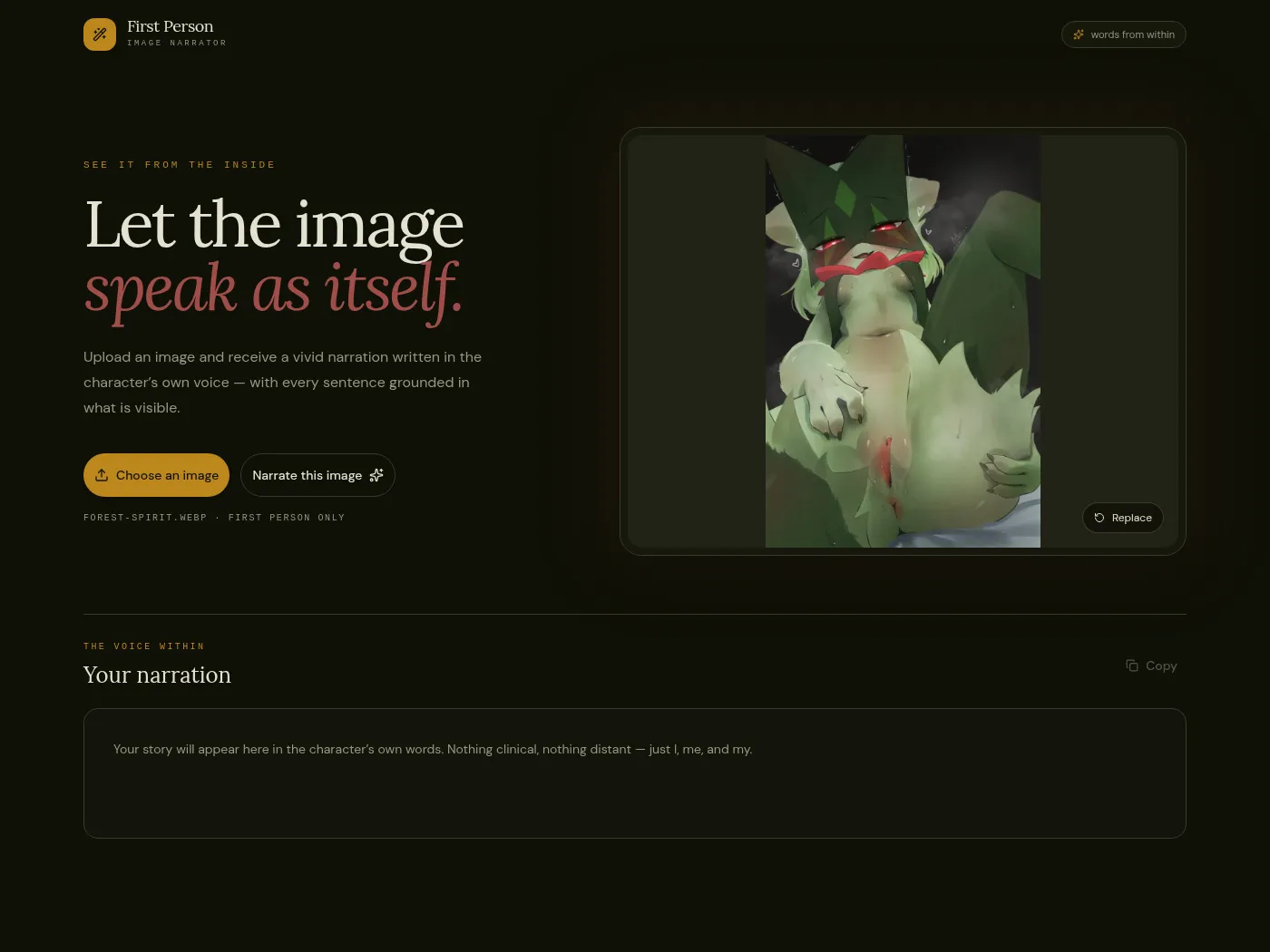 Image Character Narrator