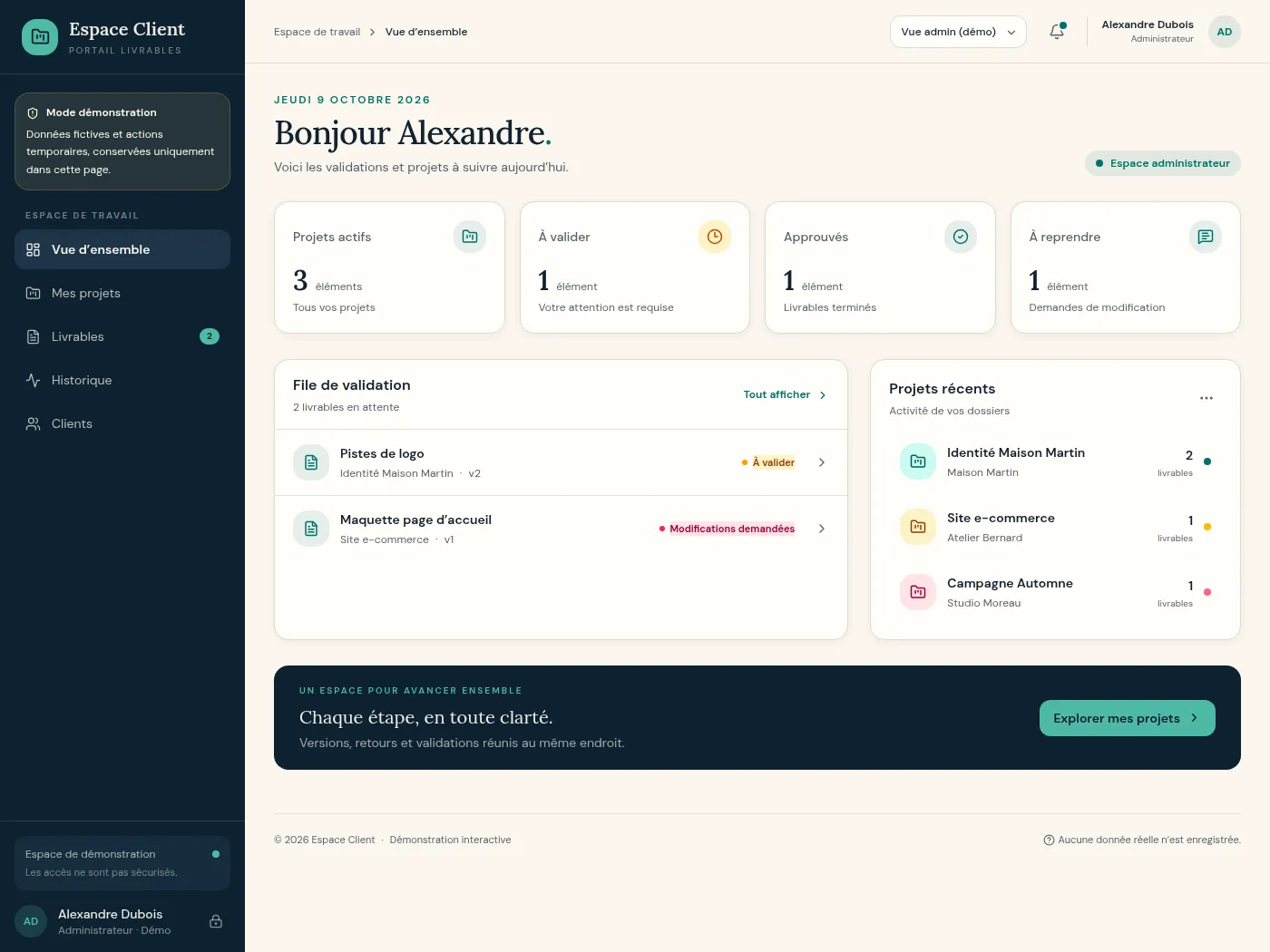 Portail Livrables Secure