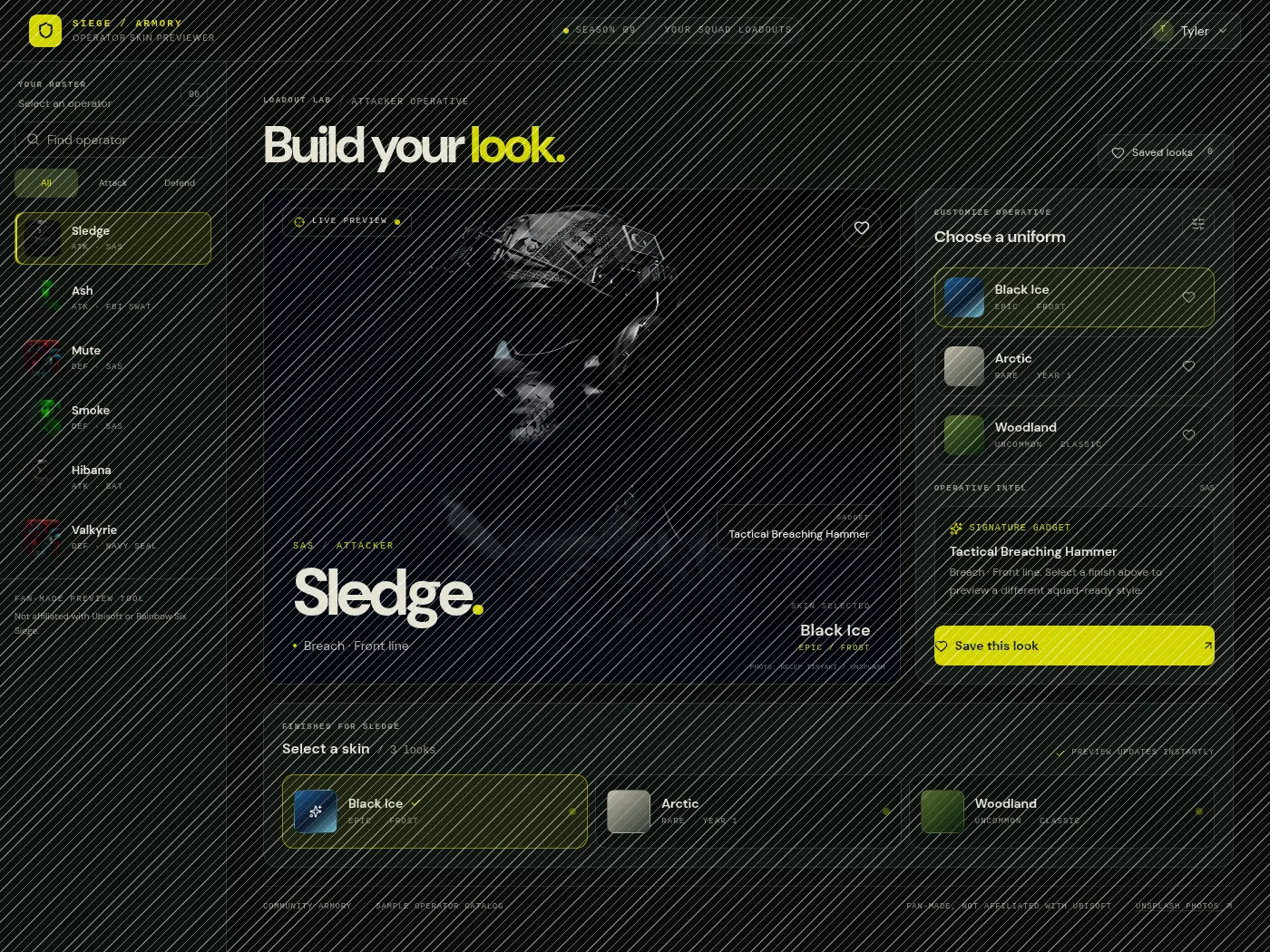 Siege Skin Previewer