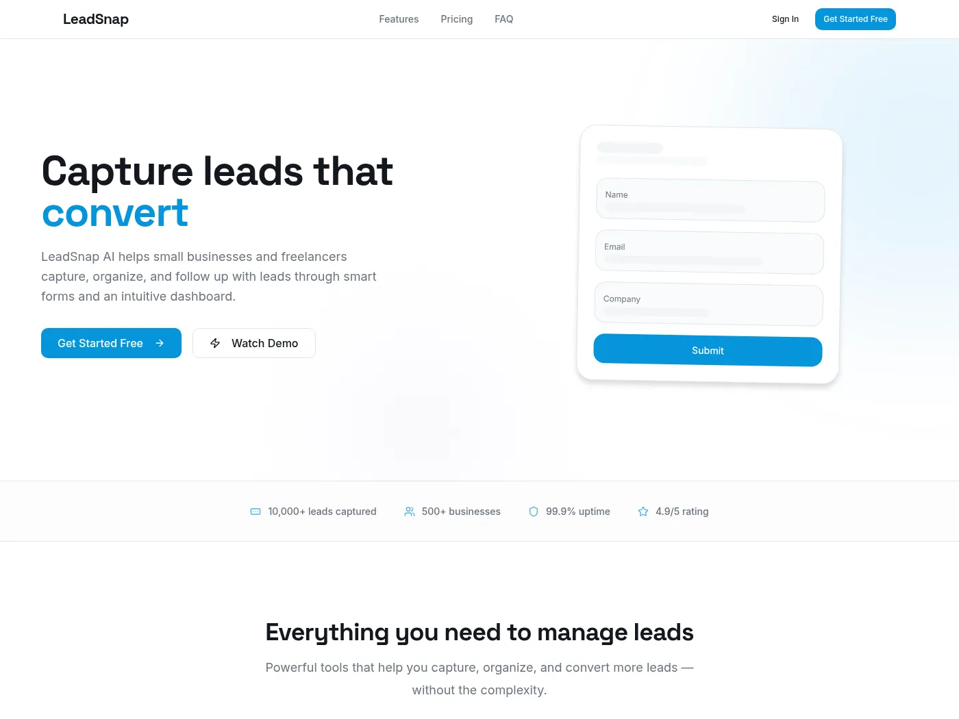 LeadSnap AI CRM