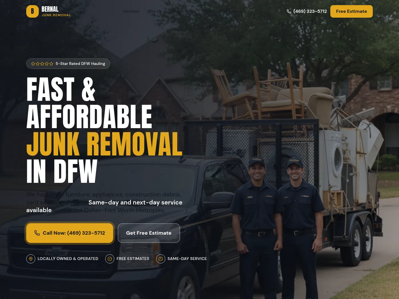 Bernal Junk Removal Pro Site