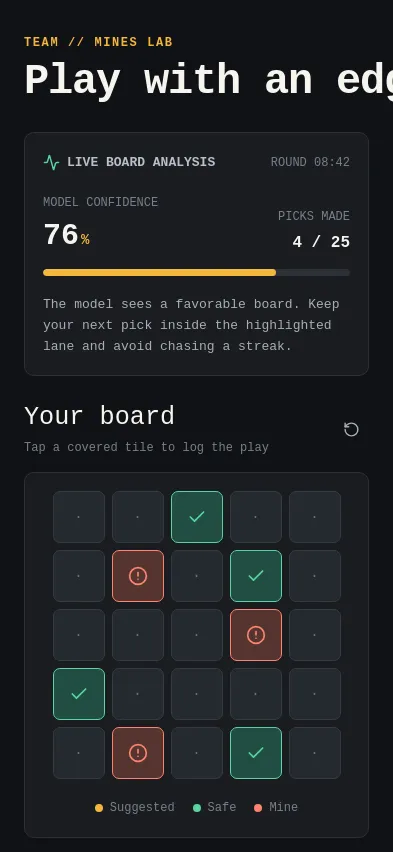 Mines AI Strategy App
