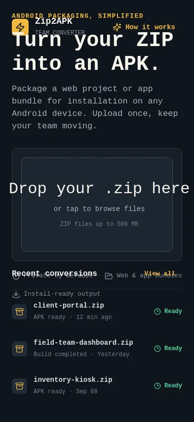 Zip2APK Converter