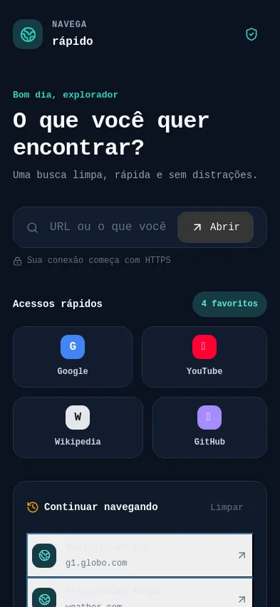 Navegador Móvel Rápido